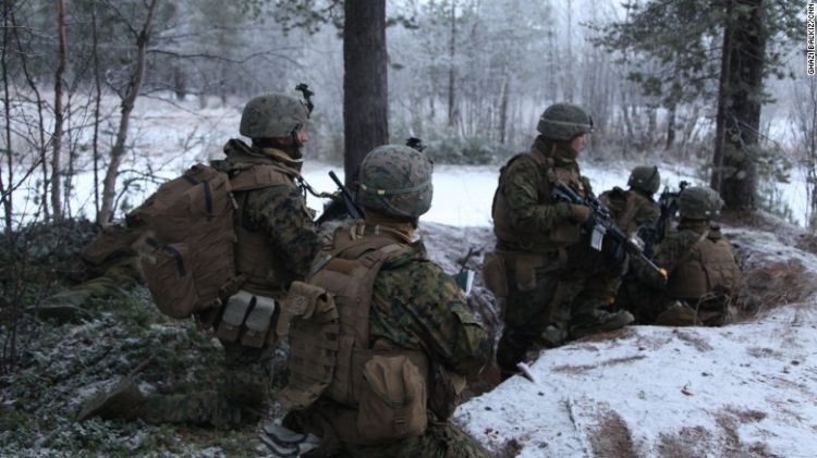 The new Cold War: US Marines' wintry war games on Norway-Russia border