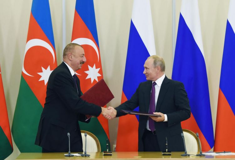 Vladimir Putin and Ilham Aliyev signed document on Allied Interaction